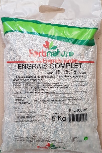 engrais complet granule npk 15/15/15 | Fertinature